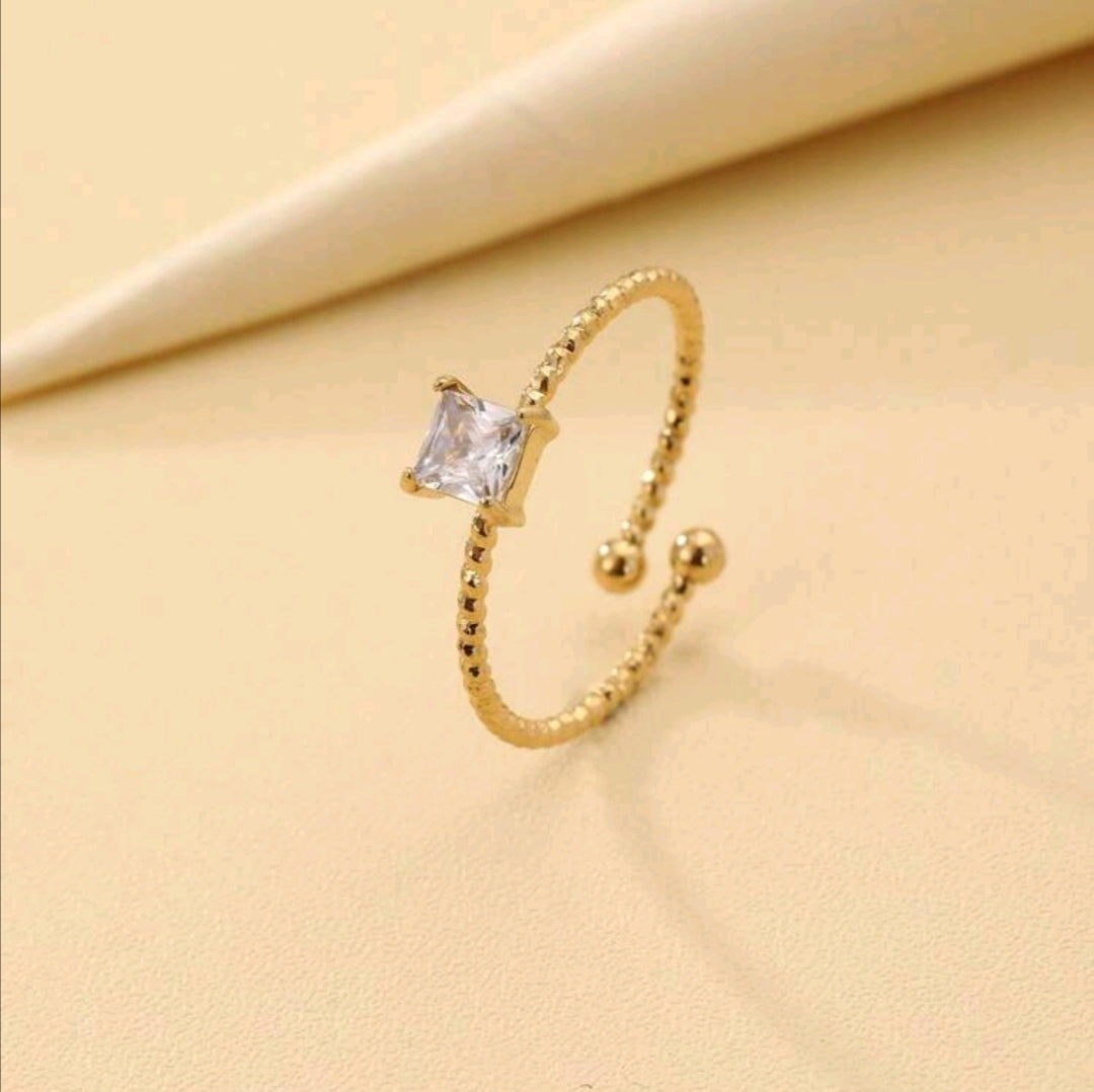 Stainless Steel rhinestone adjustable Ring – PinCat.online